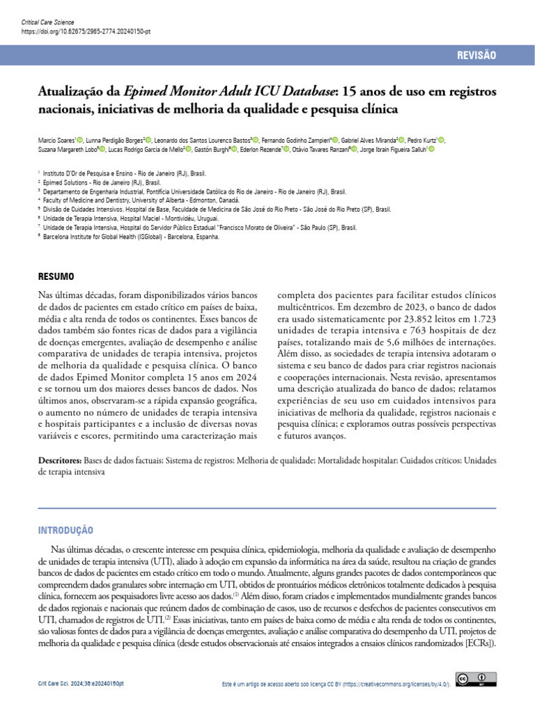 Atualizacao Da Epimed Monitor Adult ICU Database 1 | PDF | Unidade de ...