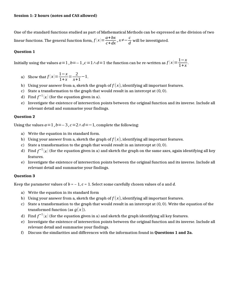 2023 Unit 3 Application Task | PDF | Function (Mathematics) | Derivative