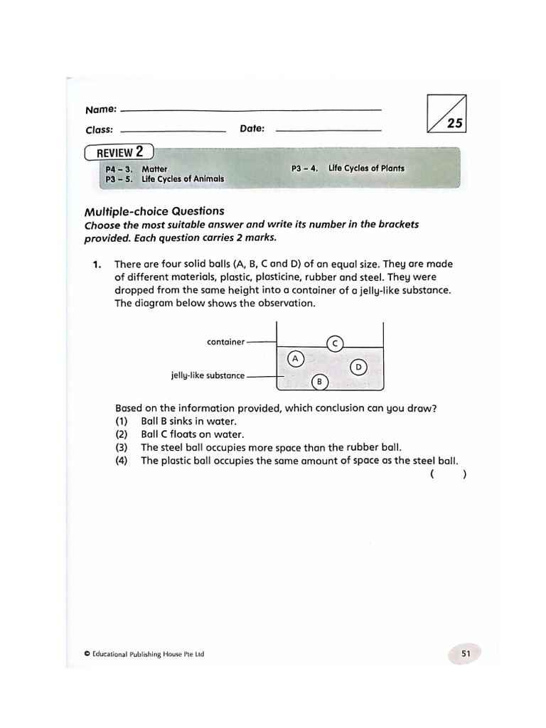 P4 Science Review | PDF