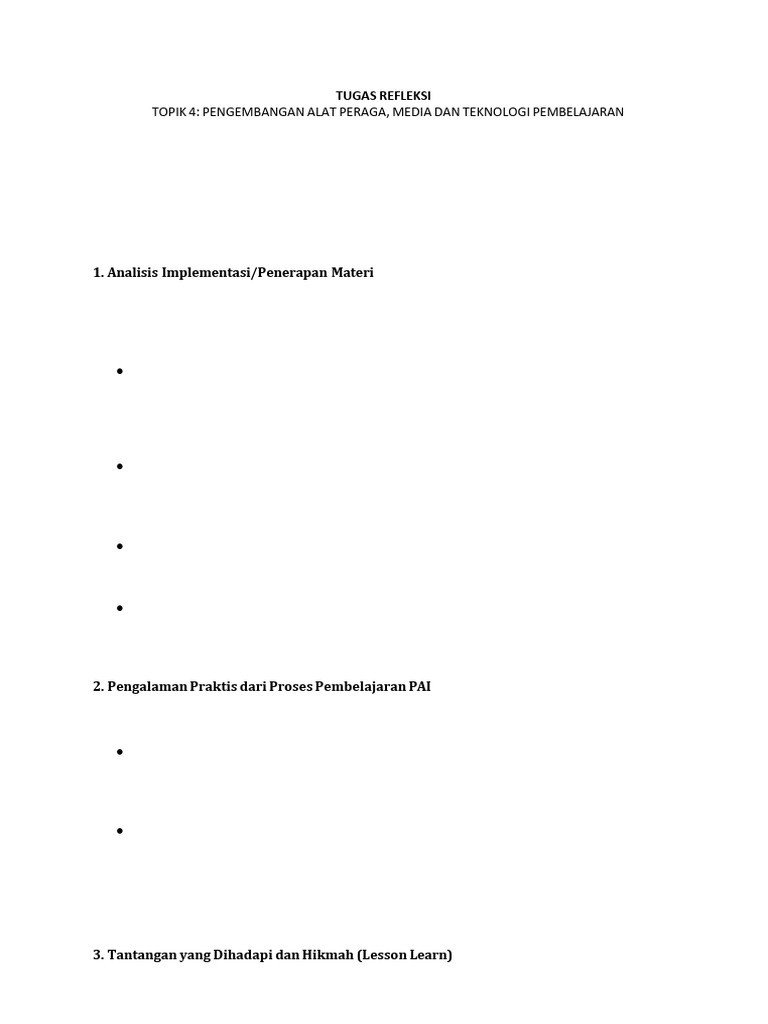 Topik 4 Tugas Refleksi PPP Anik Setyawati. | PDF