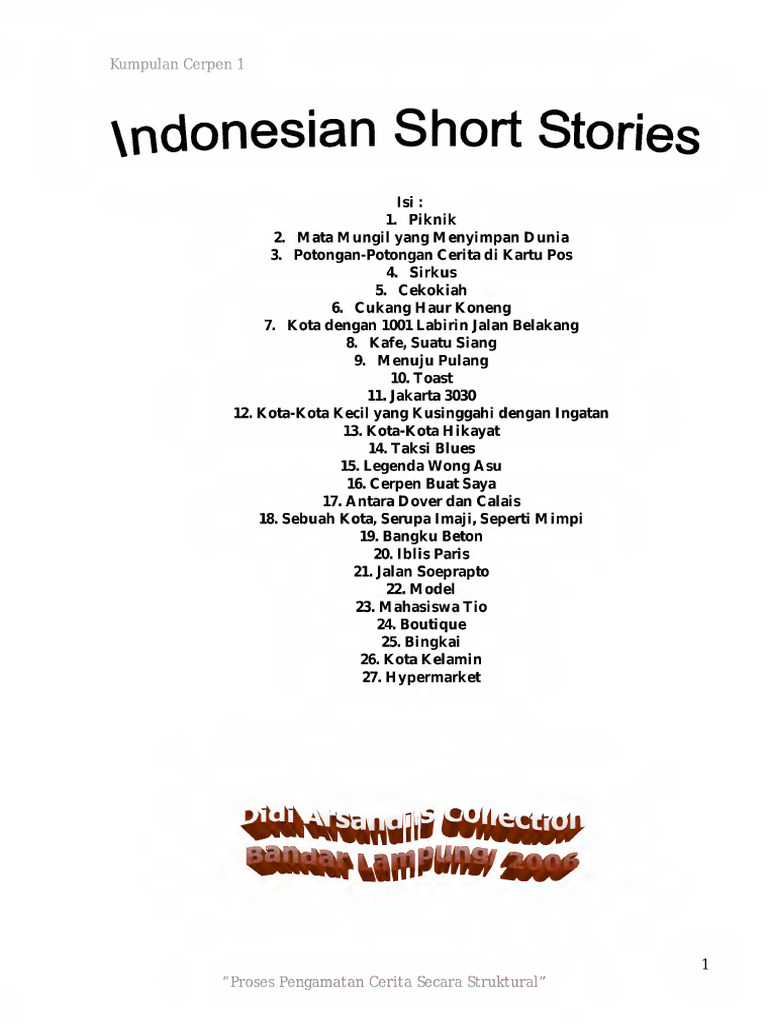 Kumpulan Cerpen Indonesia-1-3 | PDF