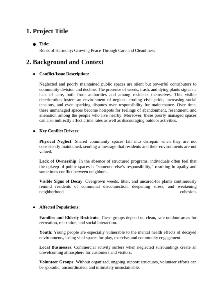 Peace Project | PDF | Peacebuilding