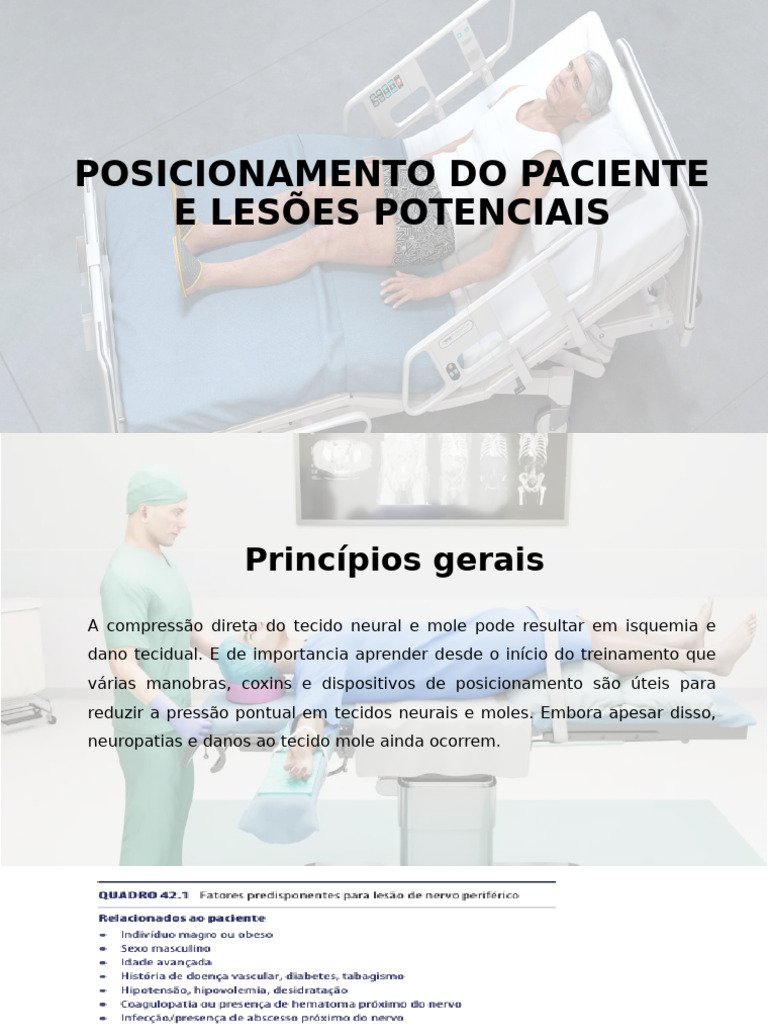 Posicionamento Do Paciente | PDF | Nervo | Pélvis