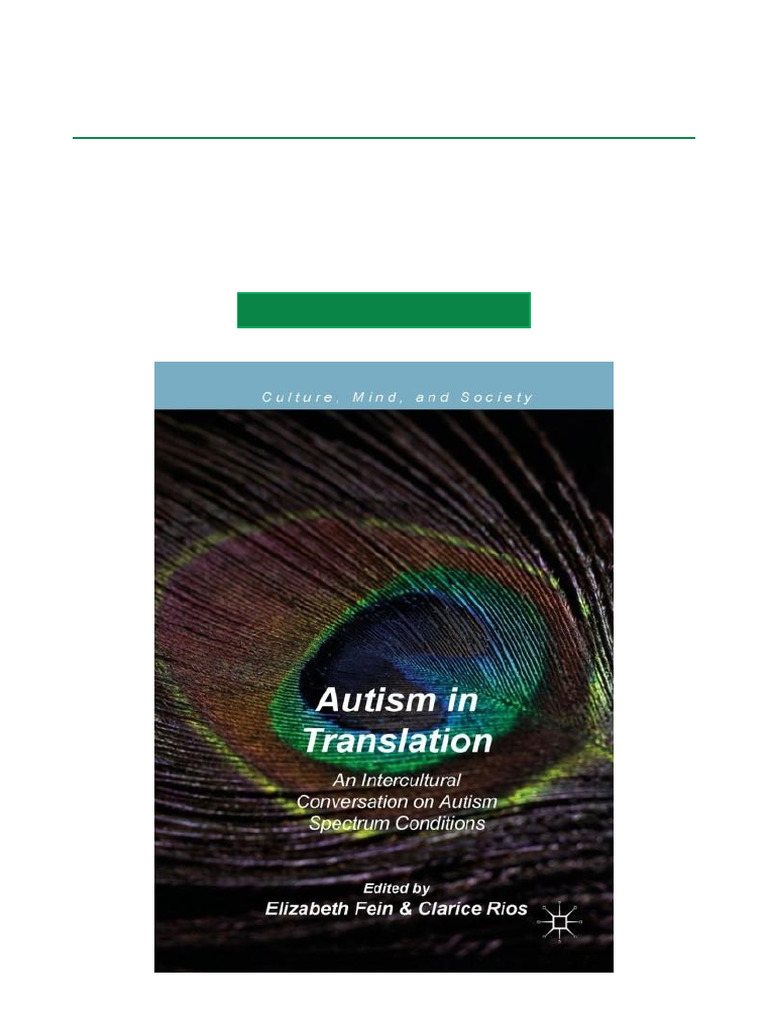 Autism in Translation An Intercultural Conversation On Autism Spectrum ...