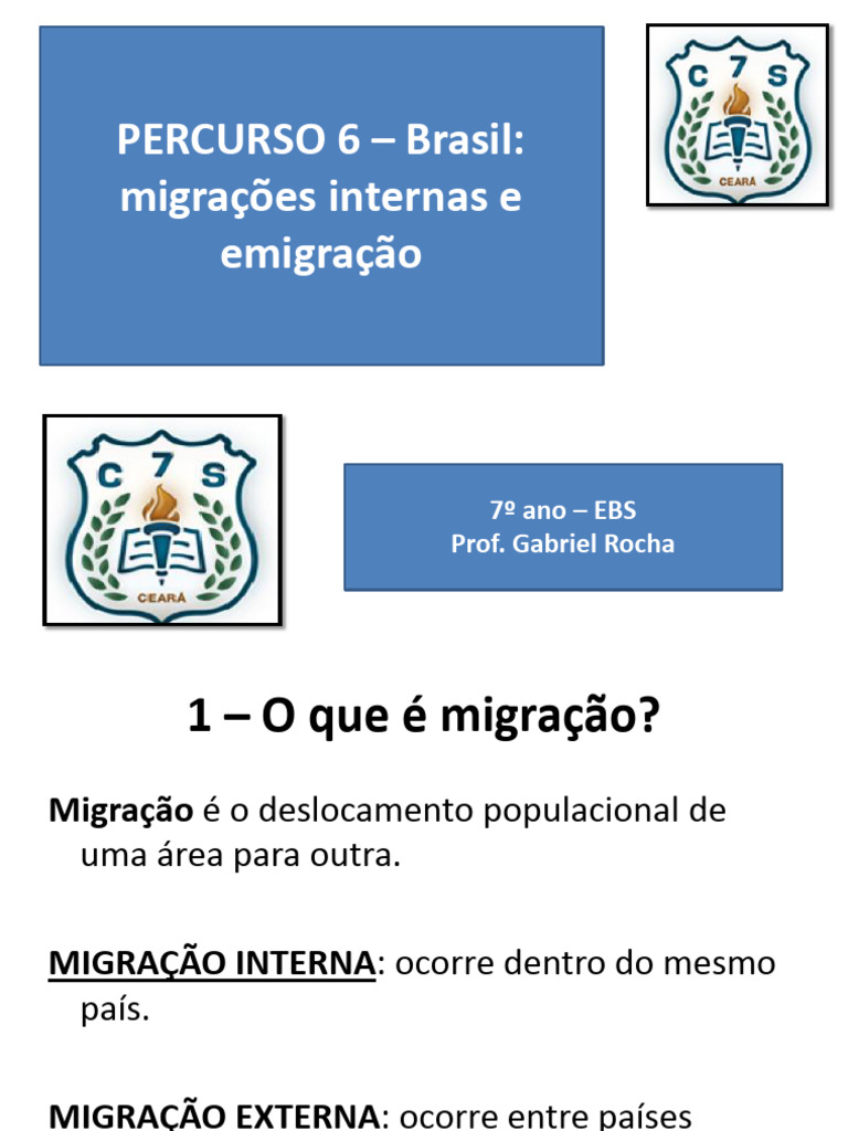 Migrações Internas e Emigração no Brasil | PDF