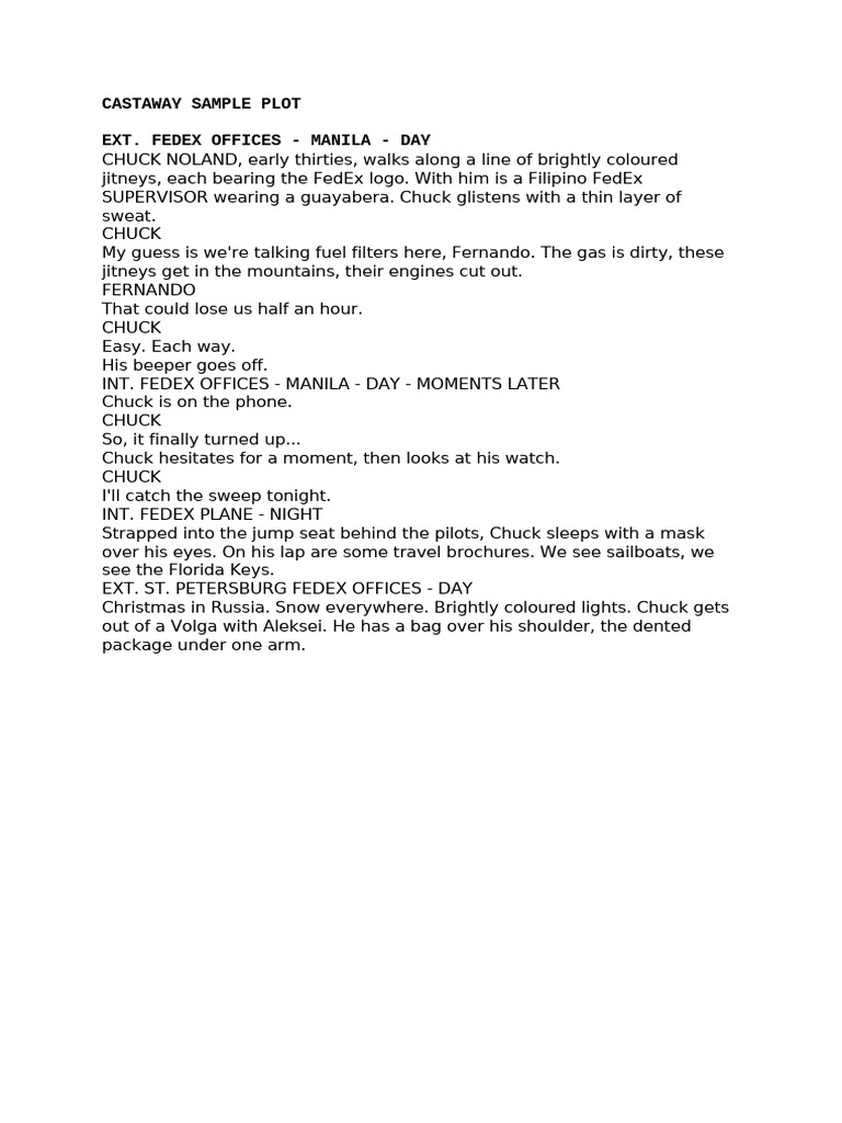 Castaway Sample Plot copy | PDF