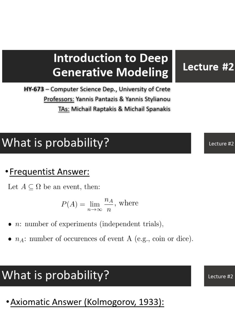 Lecture-02_Probability_basics | PDF | Probability Density Function | Normal Distribution