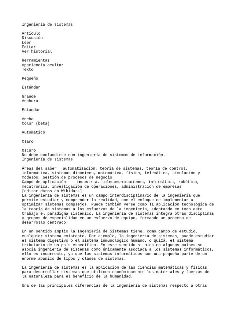 Ingeniería de Sistemas | PDF | Ingeniería de Sistemas | Ingeniería