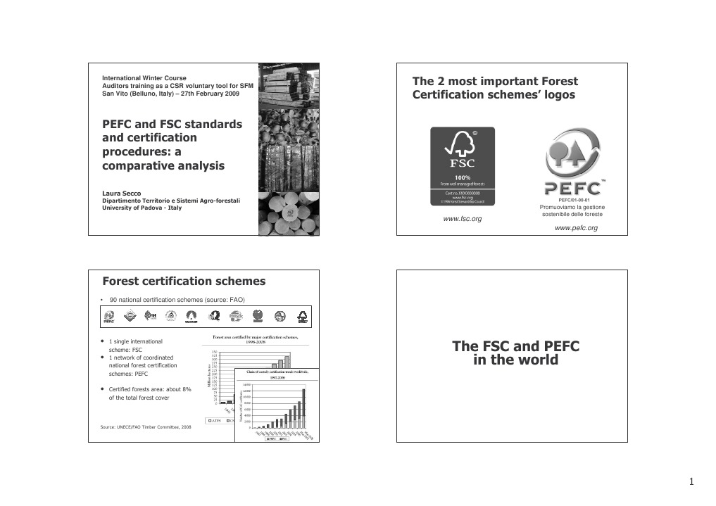 FSC PEFC Comparison | Forest Stewardship Council | Forestry And The ...