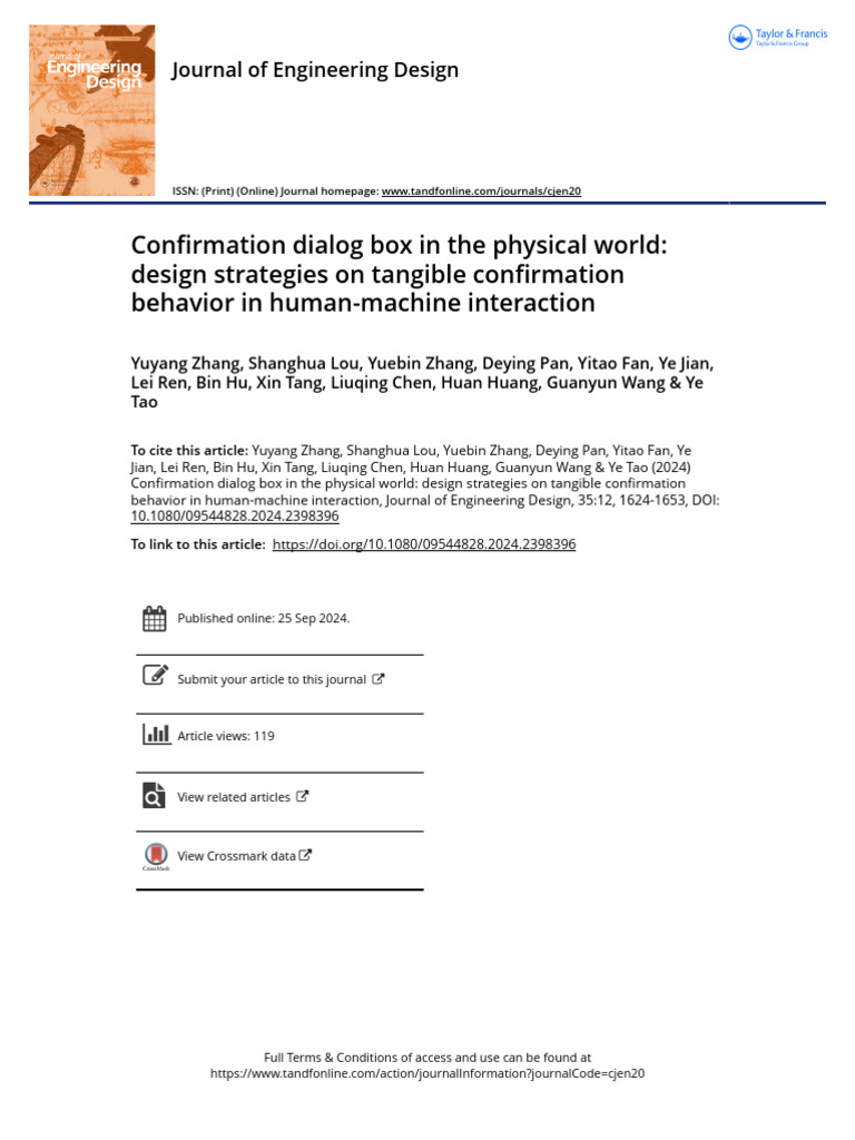 2024 Confirmation dialog box in the physical world design strategies on ...