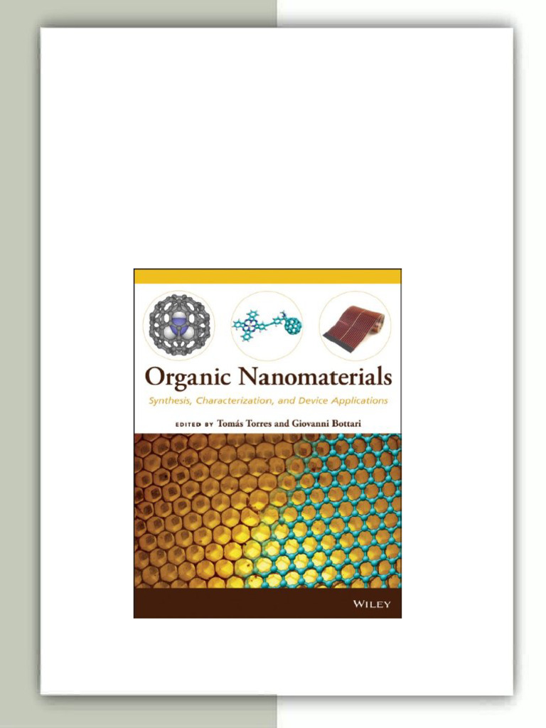 Organic Nanomaterials Synthesis Characterization and Device Applications 1st Edition Tomas ...