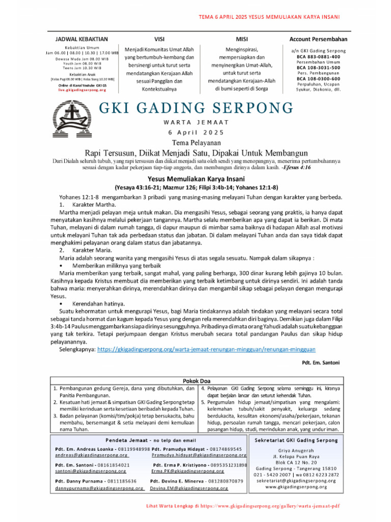 Warta Jemaat Web | PDF