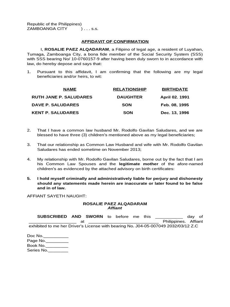 AFFIDAVIT OF CONFIRMATION- ALQADARAM | PDF