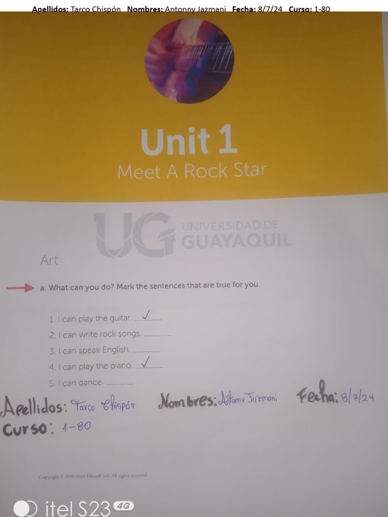 Workbook Unit 1 | PDF