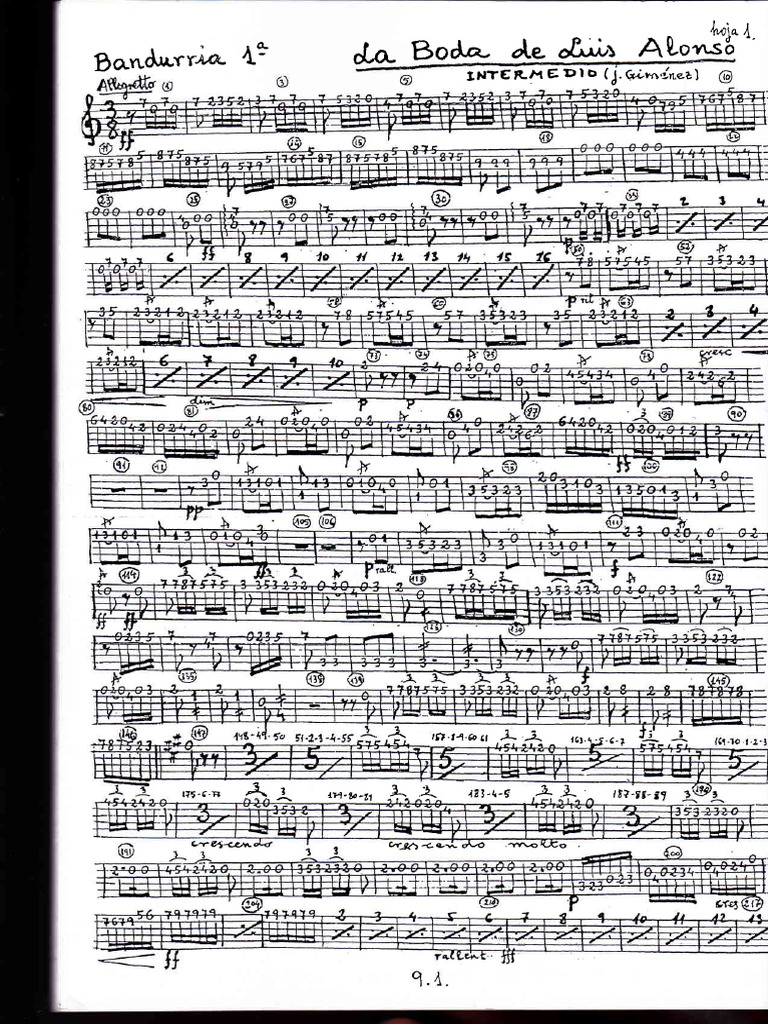 La Boda de Luis Alonso - Intermedio.Tablatura | PDF