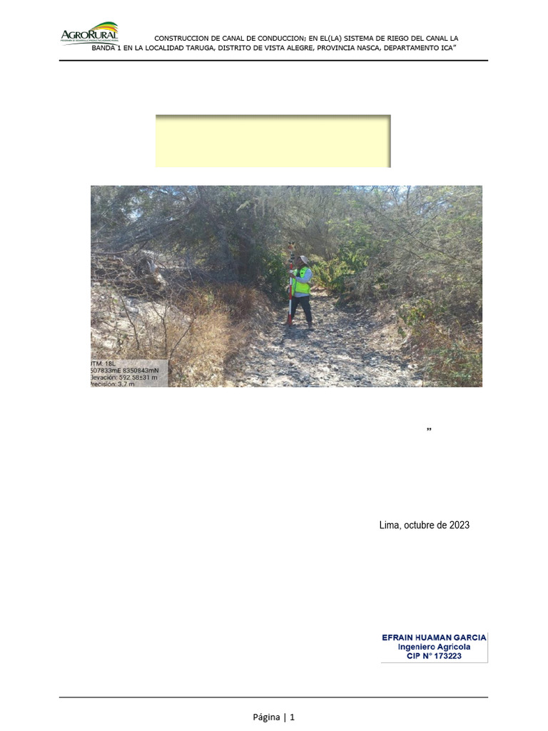 Informe Iga | PDF | Riego | Entorno natural