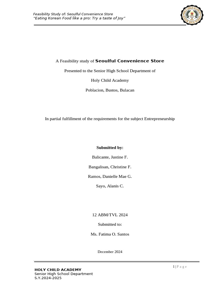 Seoulful Convenience Store-FINAL PAPER CHECKED | PDF | Ramen