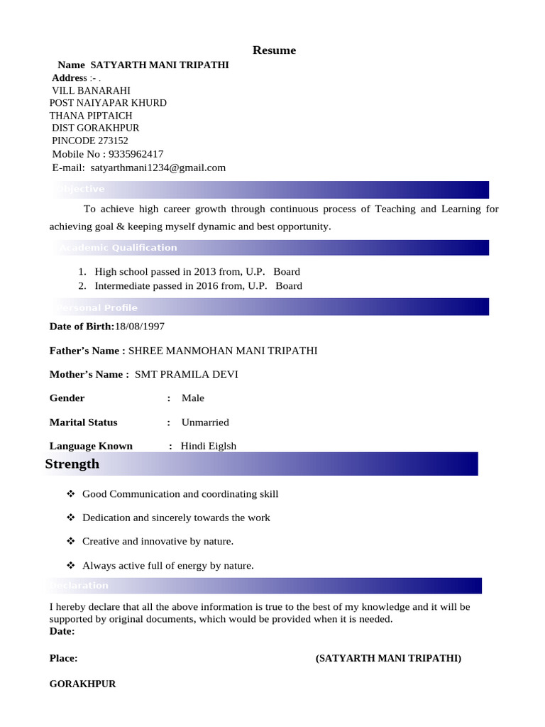 Satyarth Mani Tripathi | PDF