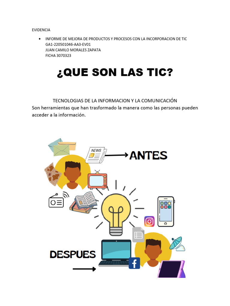 EVIDENCIA GA1 220501046 AA3 EV01 Informe de Mejora de Productos y Procesos TIC | PDF | Software ...