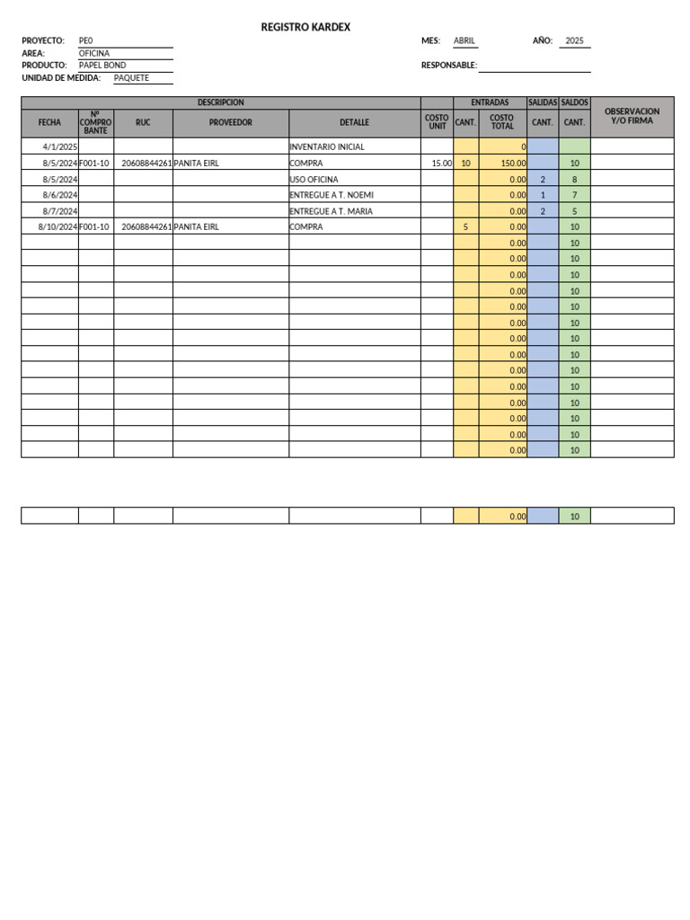 Modelo Kardex | PDF | Diseño gráfico | Impresión