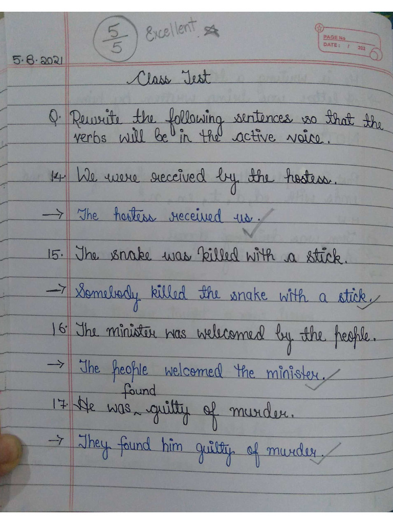 Class 7 Class Test | PDF