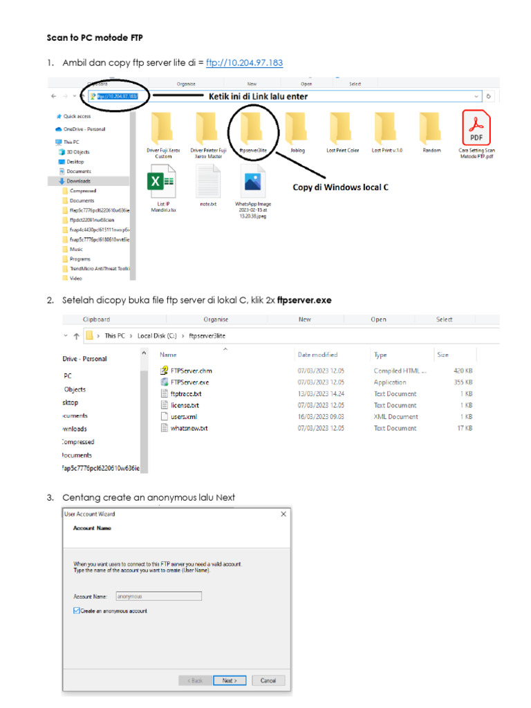 Cara Setting Scan Metode FTP | PDF