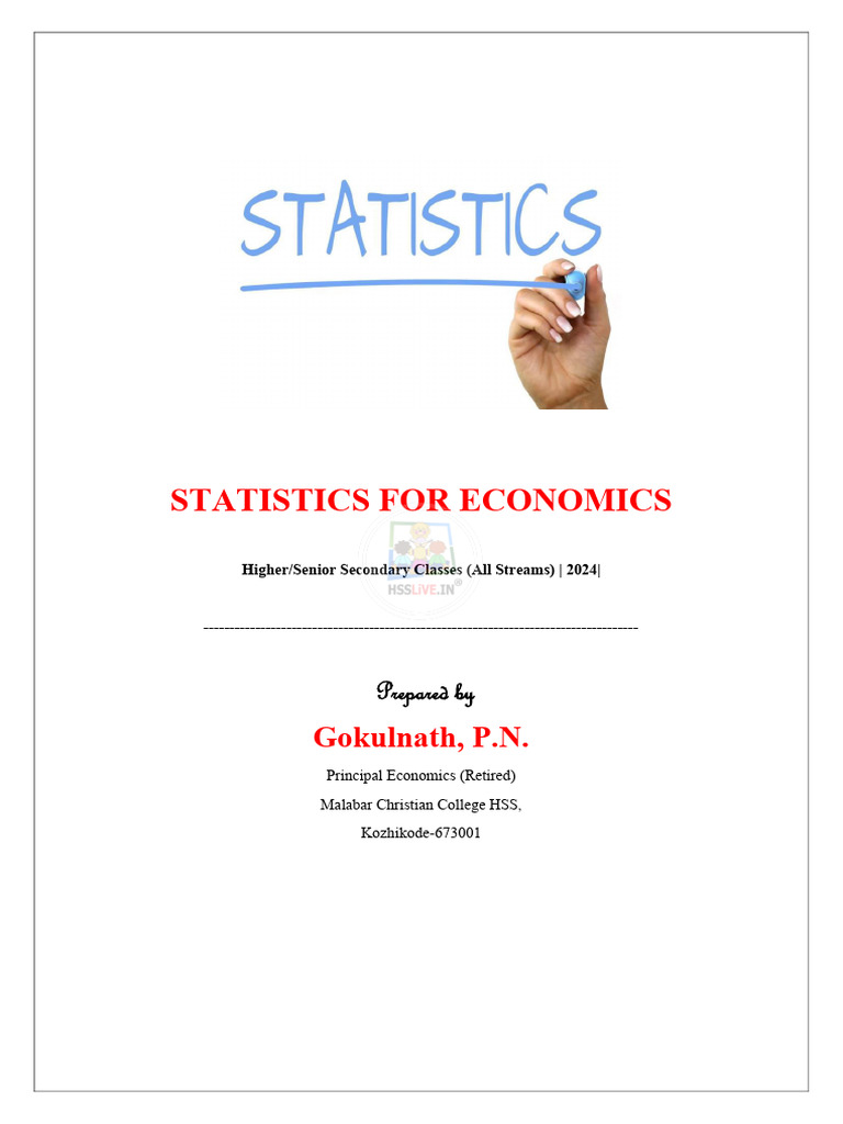 Xi Economics Statistics Notes Gokul Nath | PDF | Sampling (Statistics ...