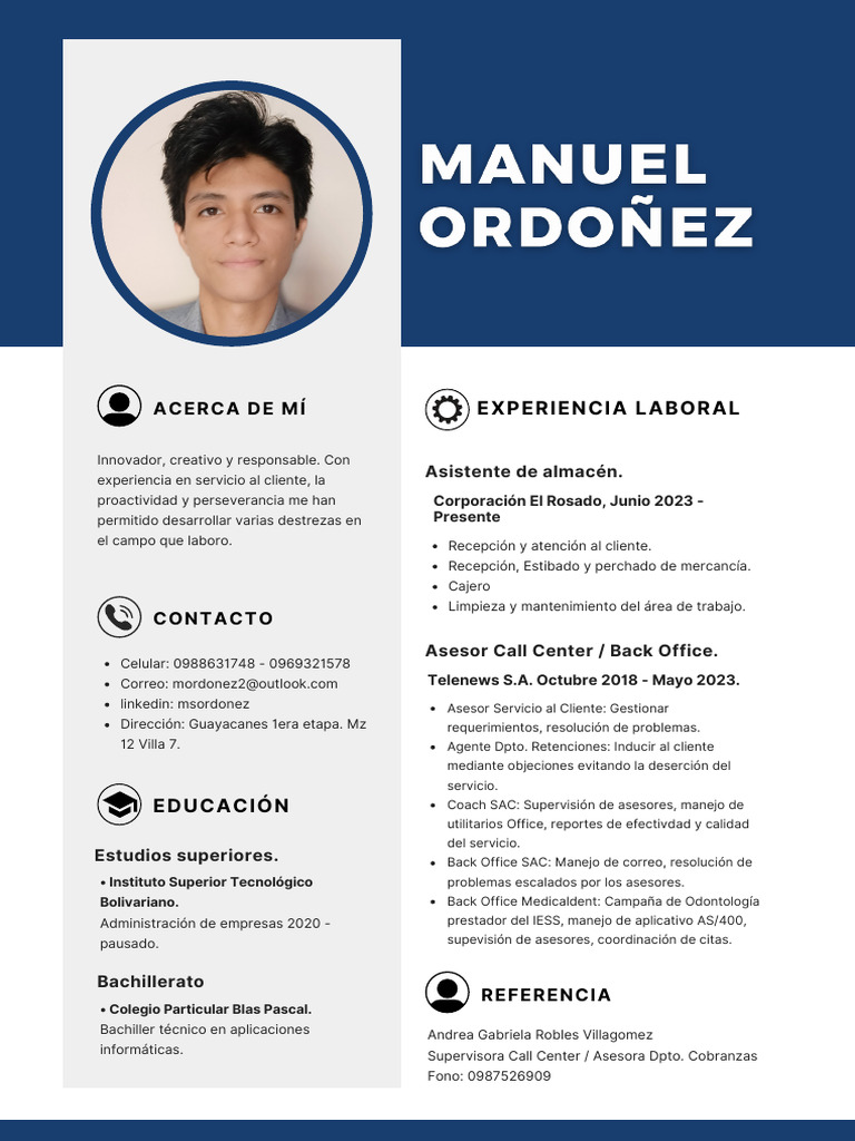 CV Manuel Ordoñez | PDF