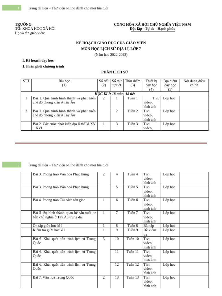 Trangtailieu Com Khgd Lich Su Dia Li 7 Canh Dieu | PDF