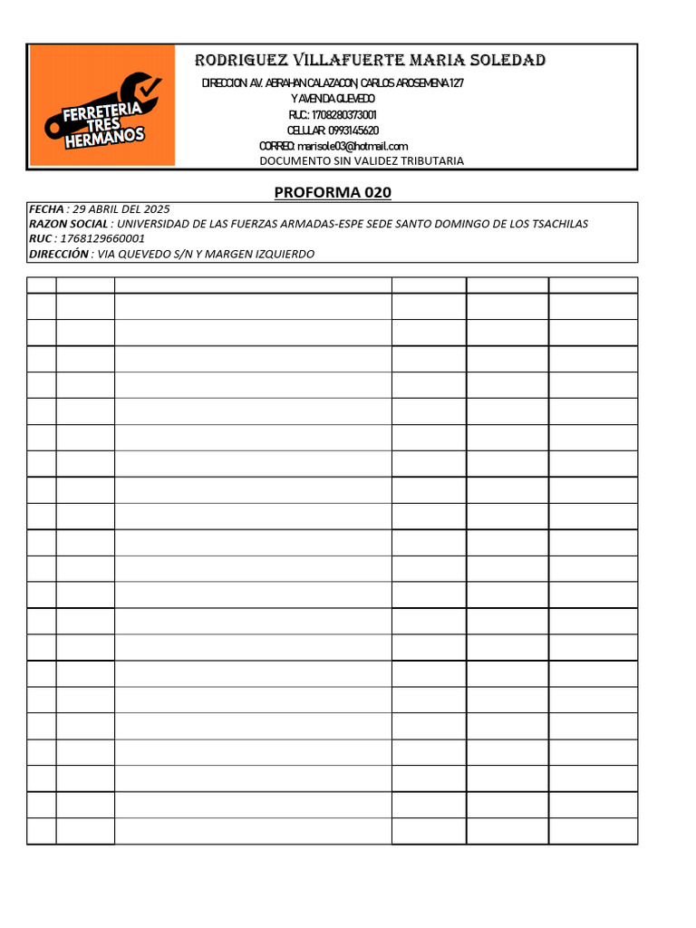 Proforma 020 Signed | PDF