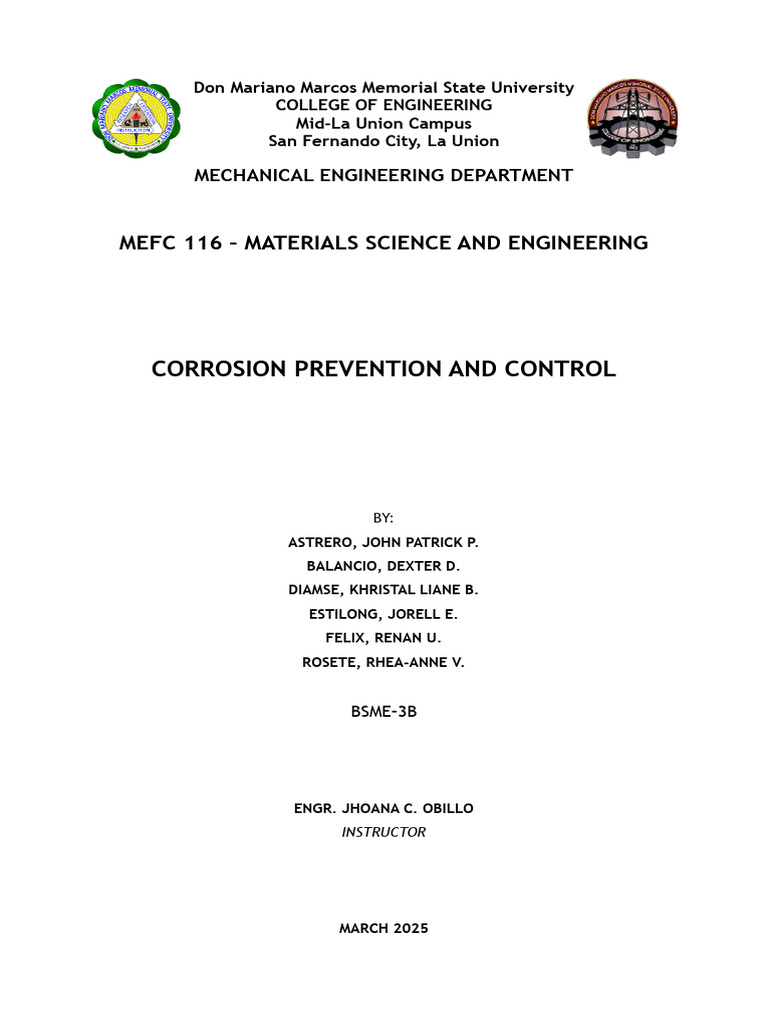 Corrosion Prevention and Control Reviewer | PDF | Corrosion ...