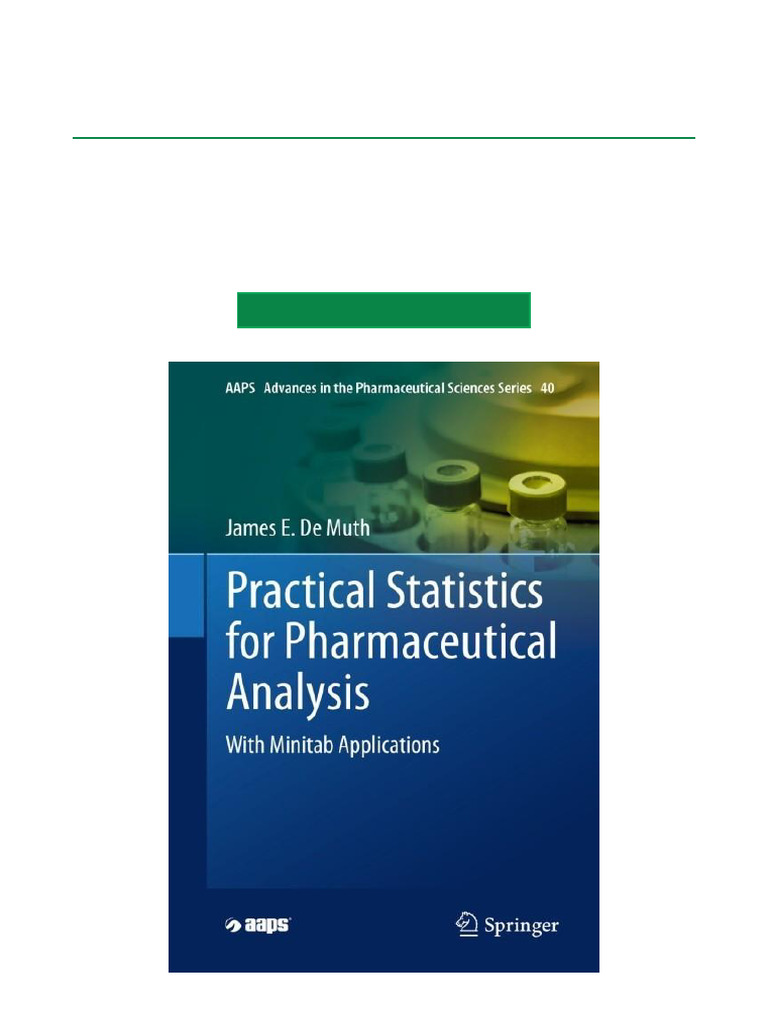 Practical Statistics For Pharmaceutical Analysis With Minitab Applications Complete Volume ...
