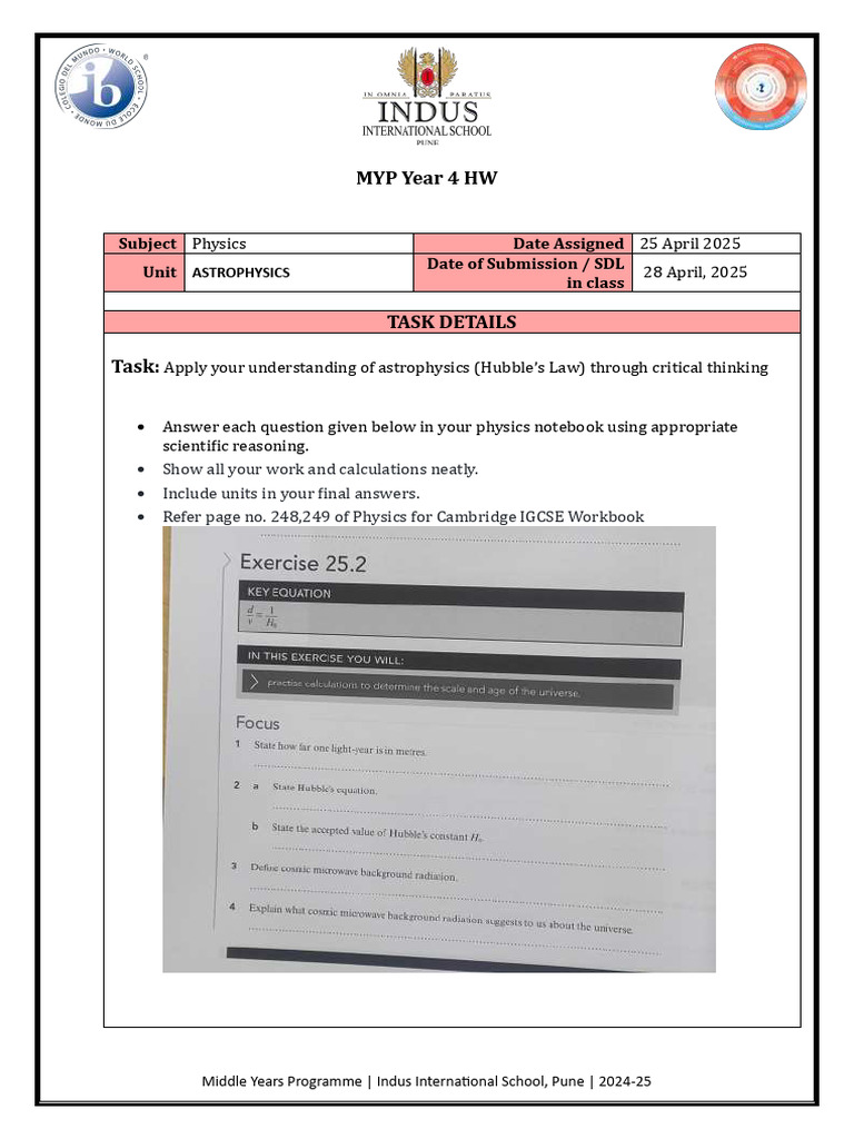 Physics HW 25 April 2025 | PDF