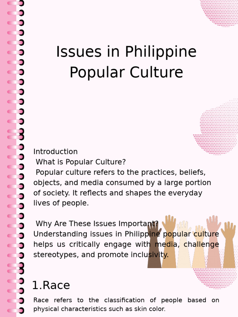 Issues in Philippine Popular Culture | PDF | Ethnicity | Discrimination