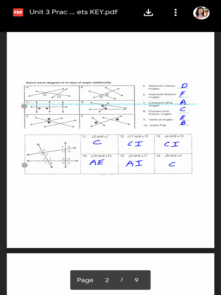 Unit 3 Practice Sheets KEY.pdf - Google Drive | PDF