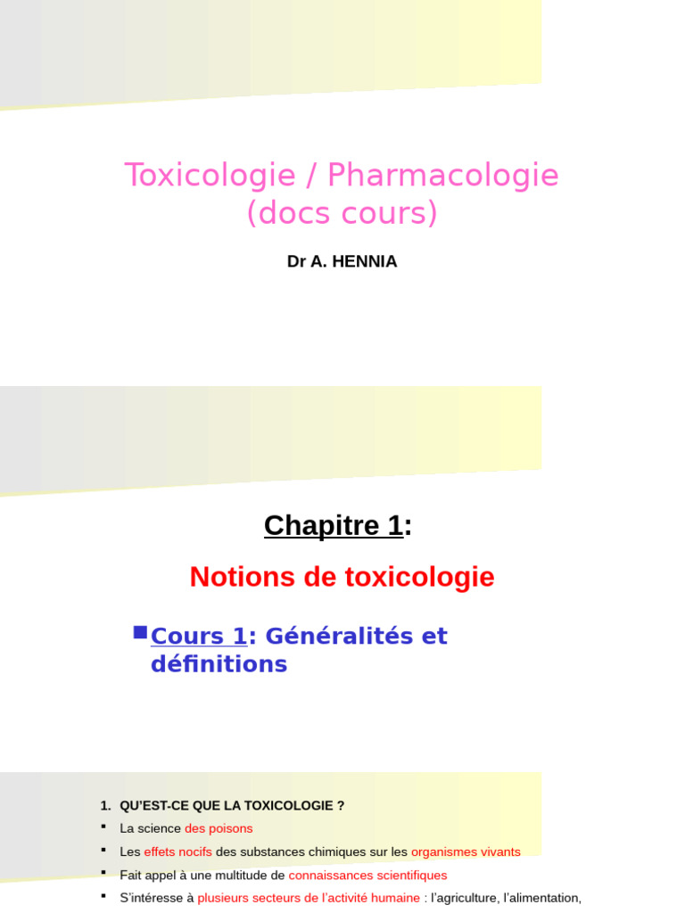 Cour 1 | PDF | Inhibiteur enzymatique | Enzyme