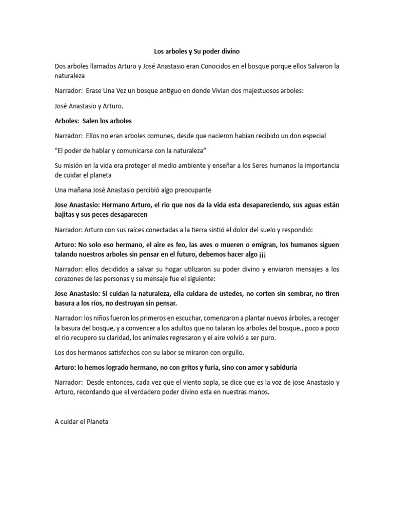 Los arboles y Su poder divino | PDF