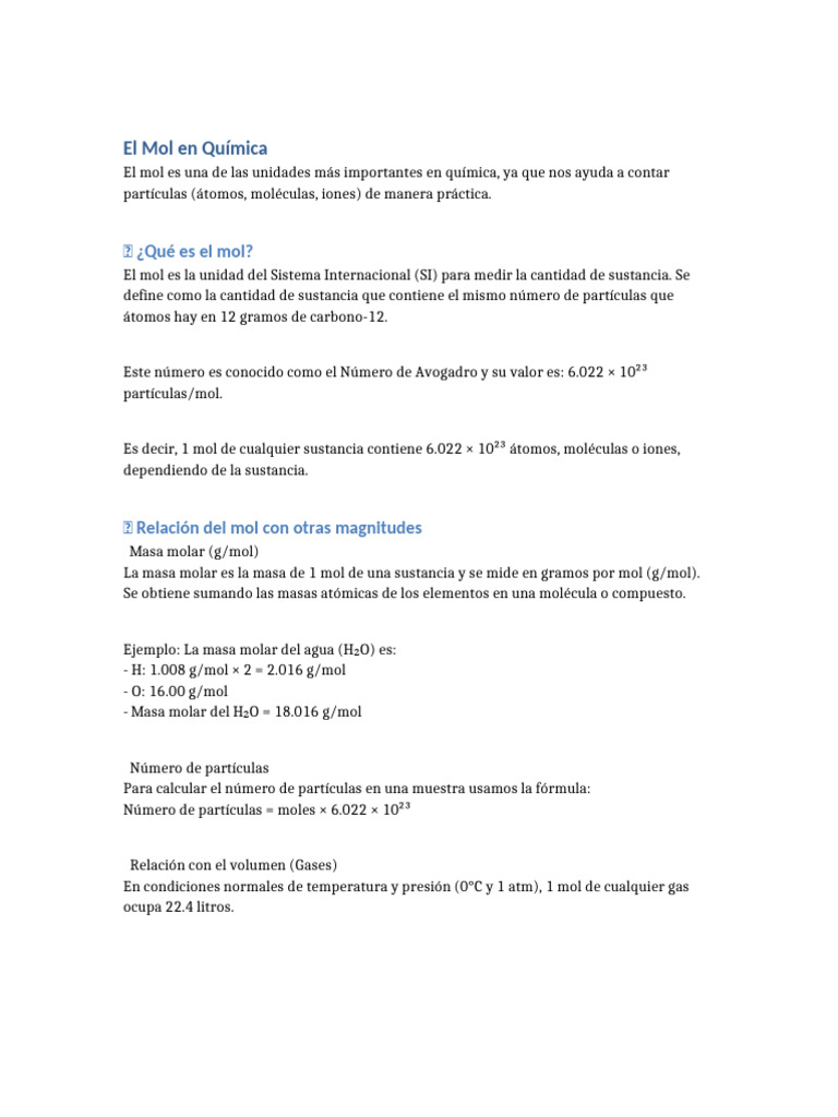 Mol Quimica | PDF