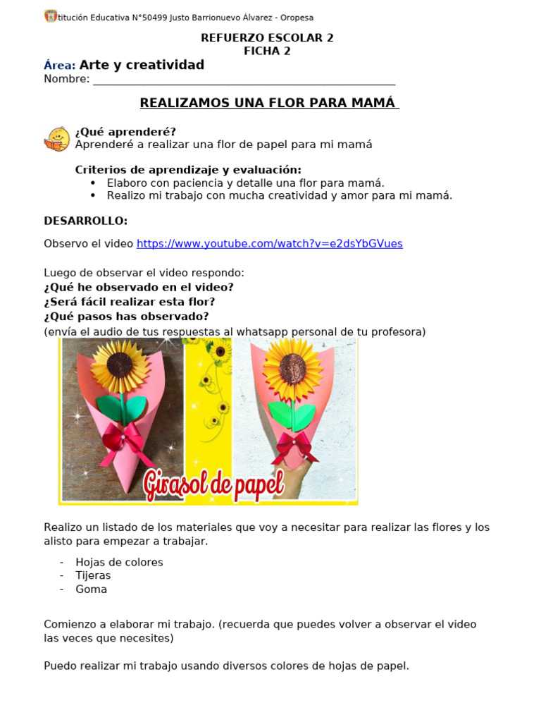 Ficha de Refuerzo Arte | PDF