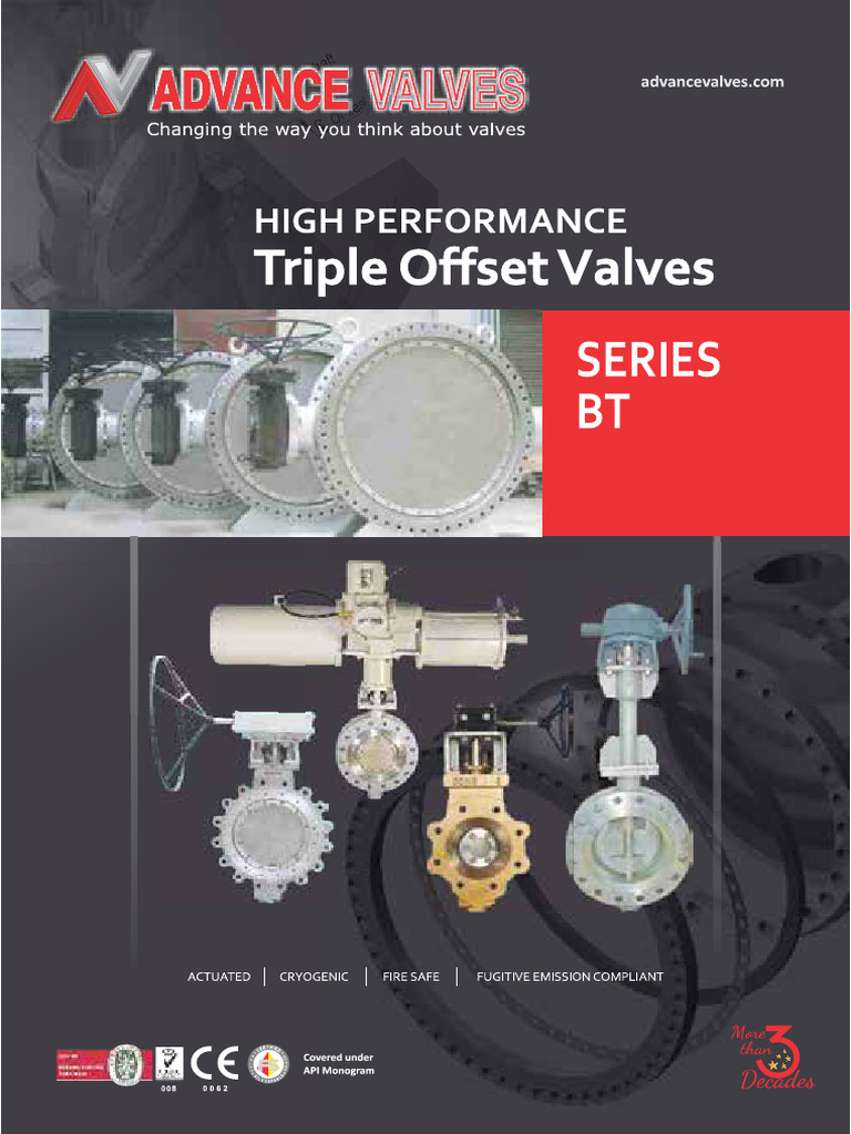 Triple Offset Valves Series BT | PDF