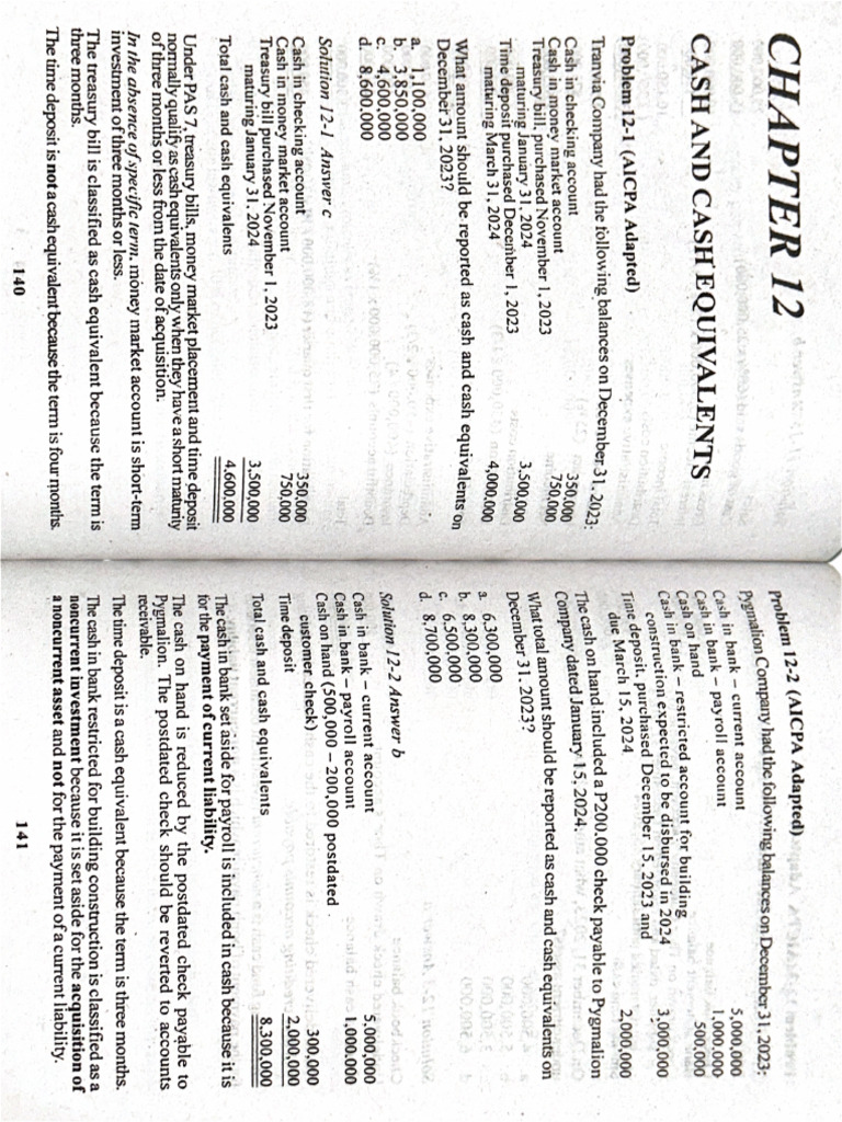 Cash & Cash Equivalents | PDF