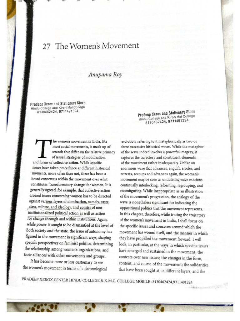 The women’s movement | PDF
