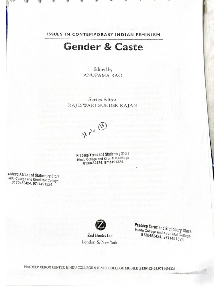Gender and Caste | PDF