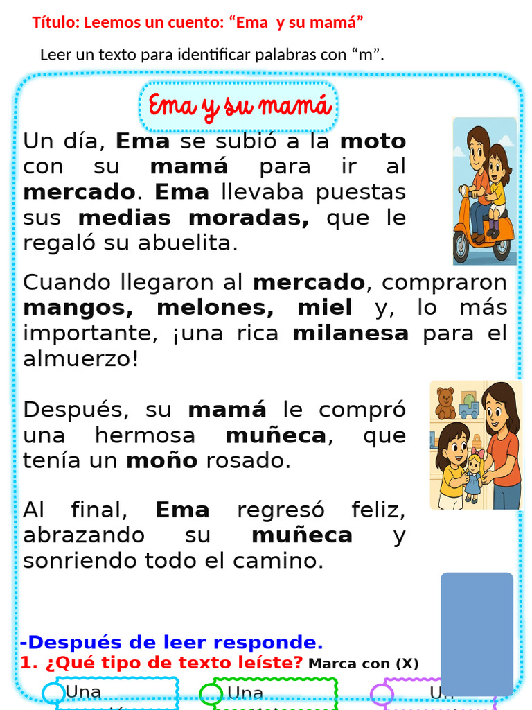 Ficha Comunicación Miércoles 30 Abrilleemos Ema y Su Mamà | PDF