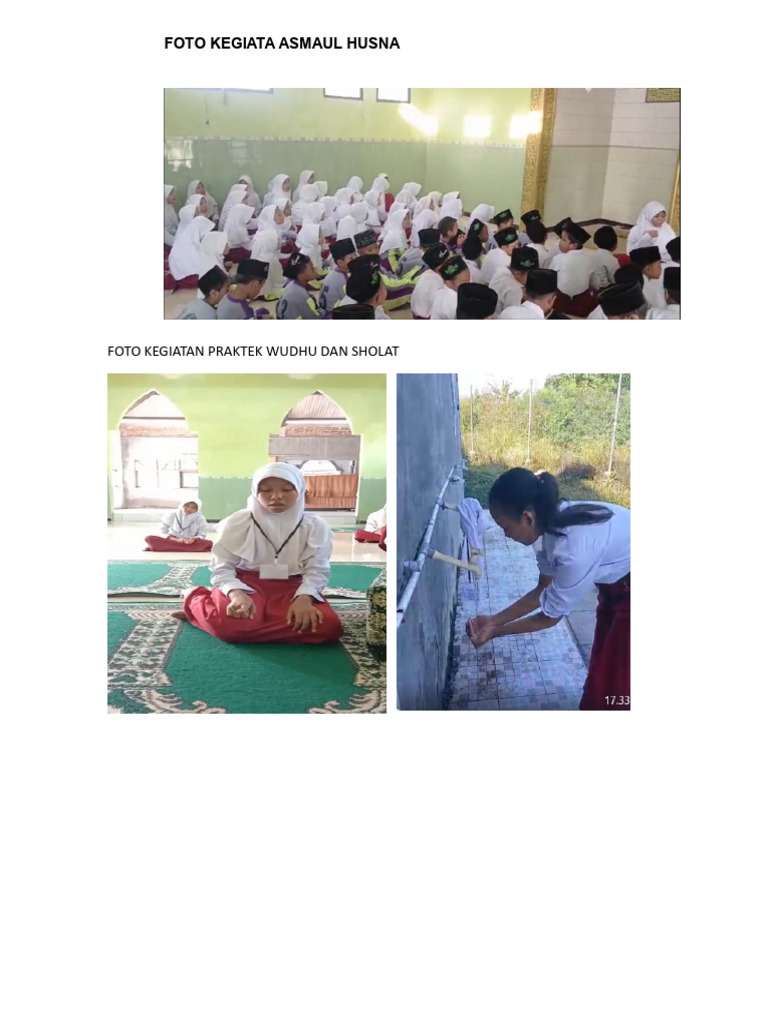 Foto Kegiata Asmaul Husna | PDF