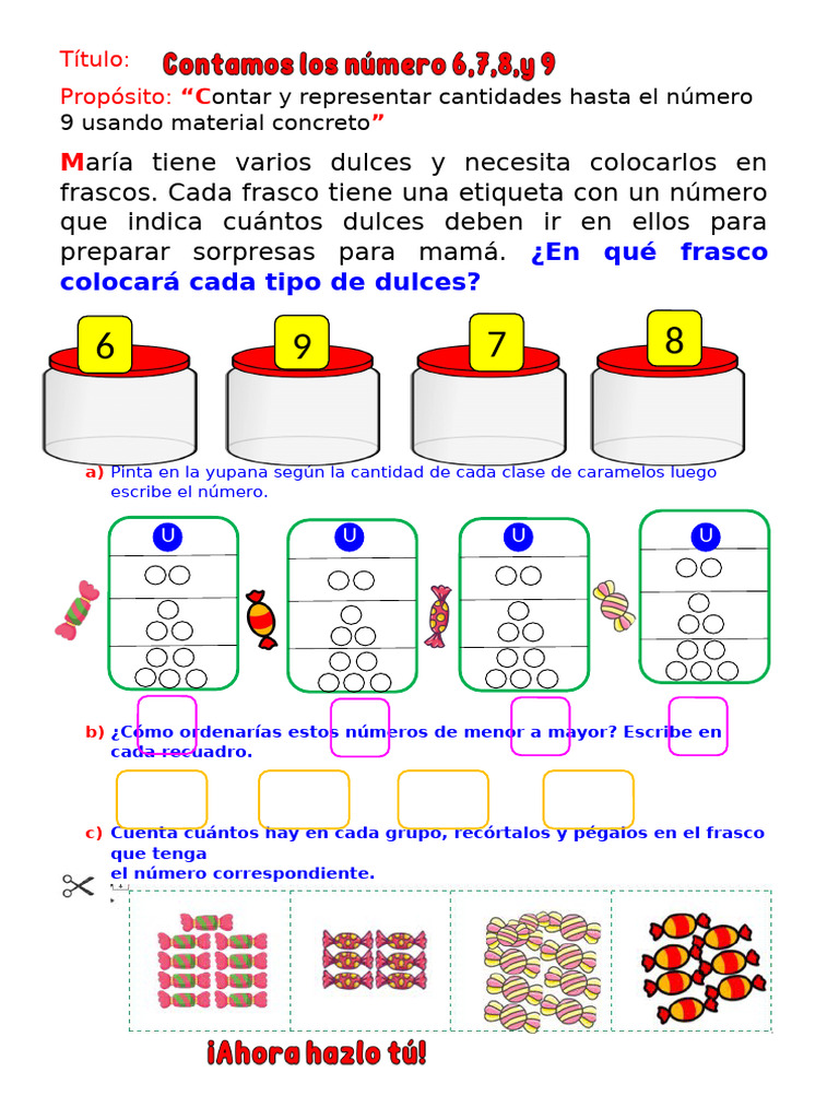 Contar y Representar Cantidades hasta 9 | PDF