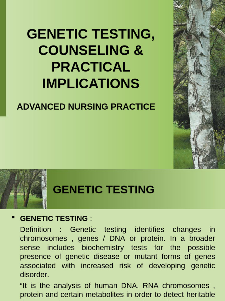 Genetics Counsellings | PDF | Genetic Counseling | Genetic Testing
