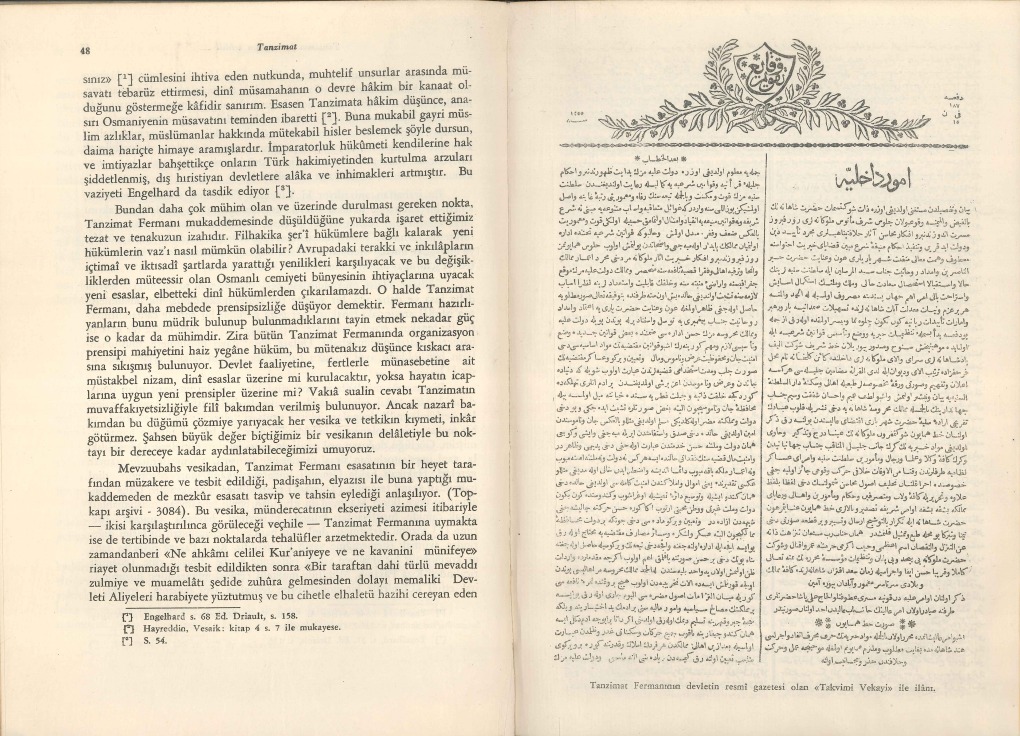 Tanzimat Fermanı (Osmanlıca) [Tanzimat. Yüzüncü Yıldönümü Münasebetile ...