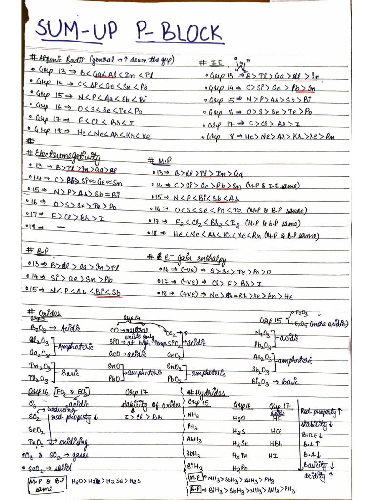 P-Block Physical Properties | PDF