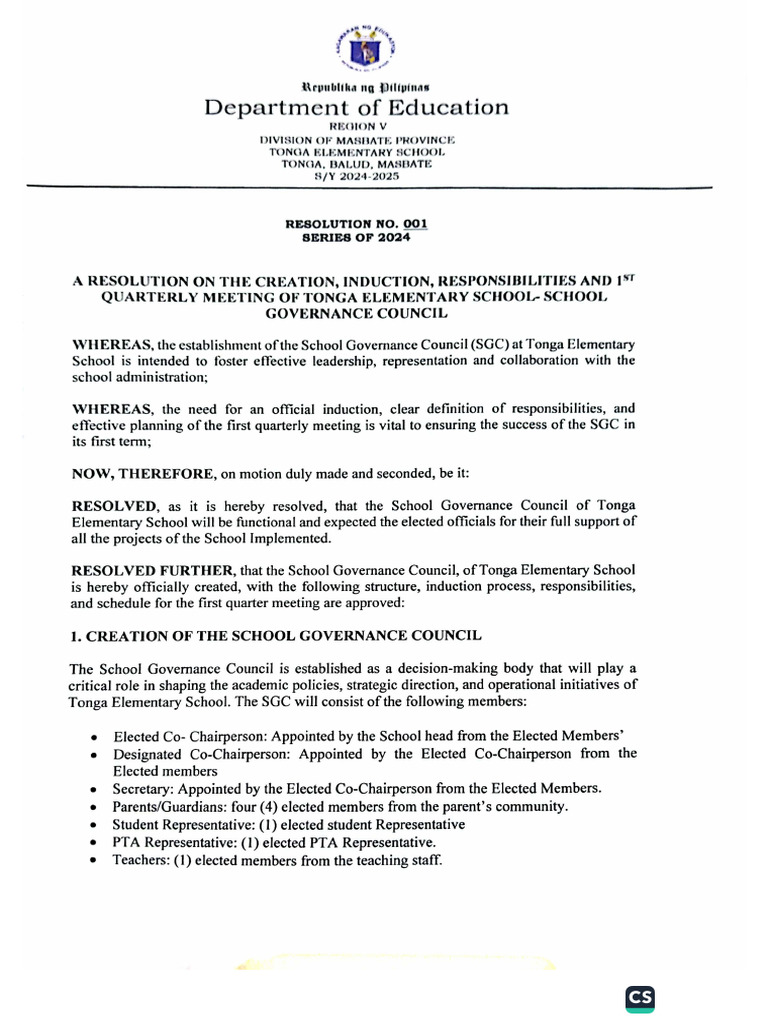 FI 3 - SGC Resolution | PDF